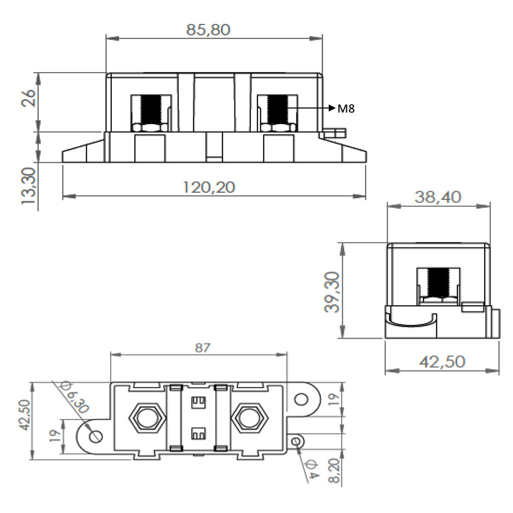 Mega Sigorta Kutusu - 32V 275A – Allestock TR