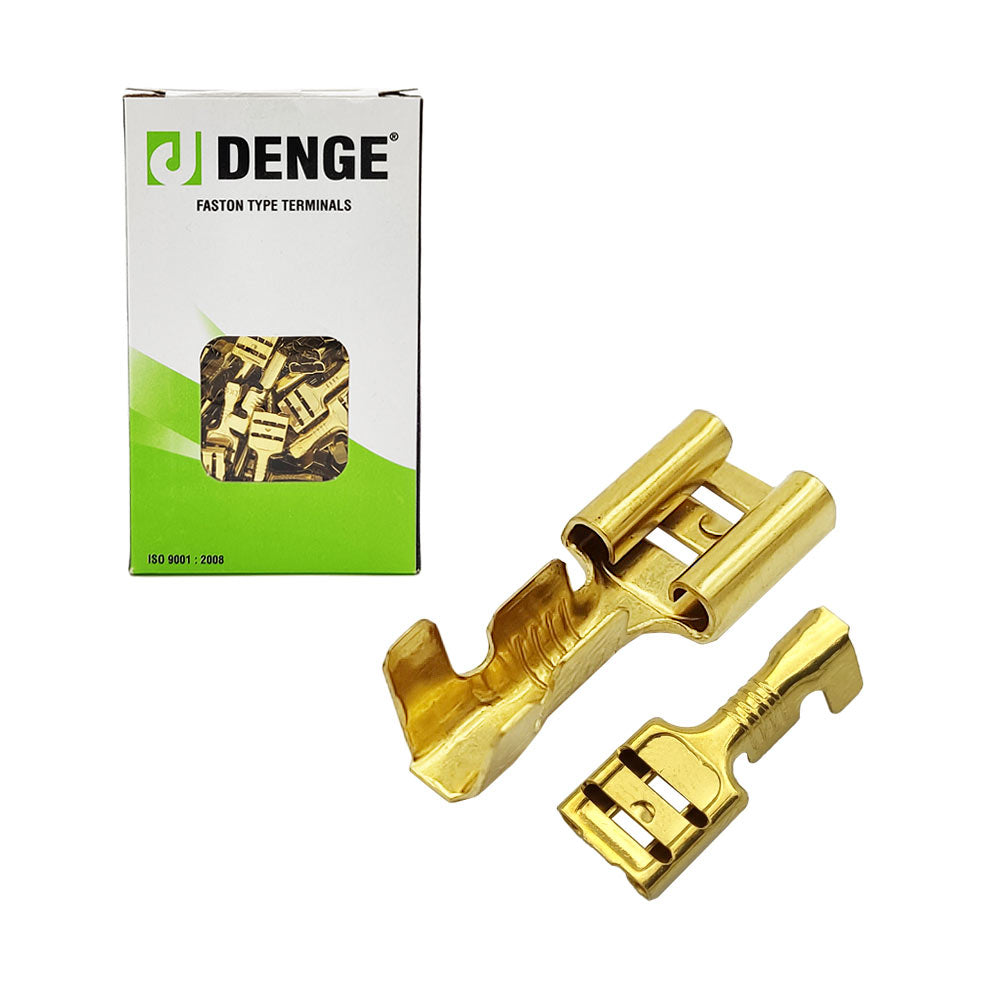 6.3mm Kablo Ucu Dişi Terminal Sarı Kablo Pabuç (Paket İçi 300 Adet ...